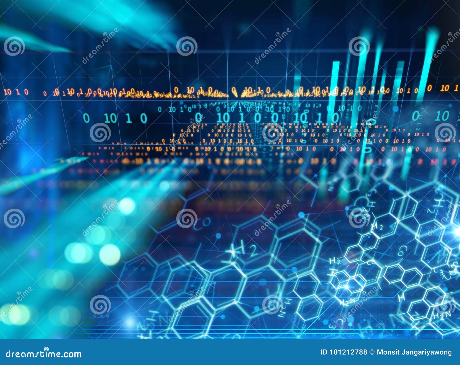 Digital Code Number Abstract Technology Background Stock Illustration - Illustration of element ...