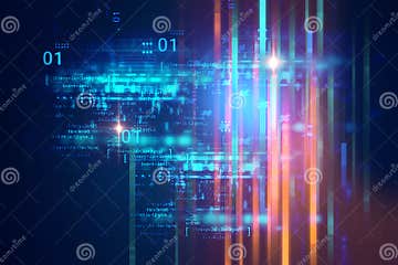 Digital Code Number Abstract Technology Background Stock Illustration ...
