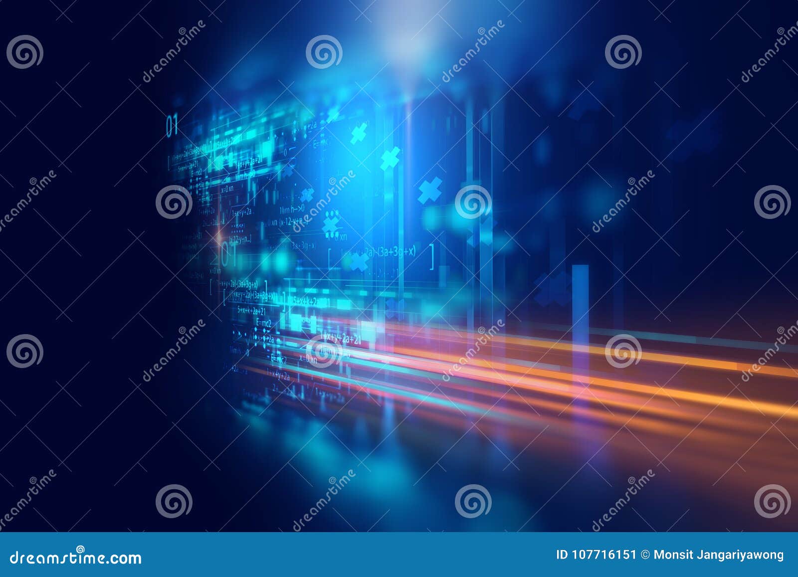 Digital Code Number Abstract Technology Background Stock Illustration ...