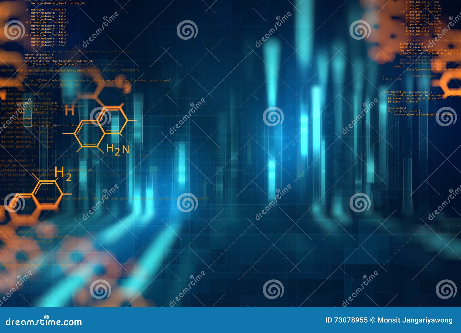 Digital Code Number Abstract Technology Background Stock Illustration ...