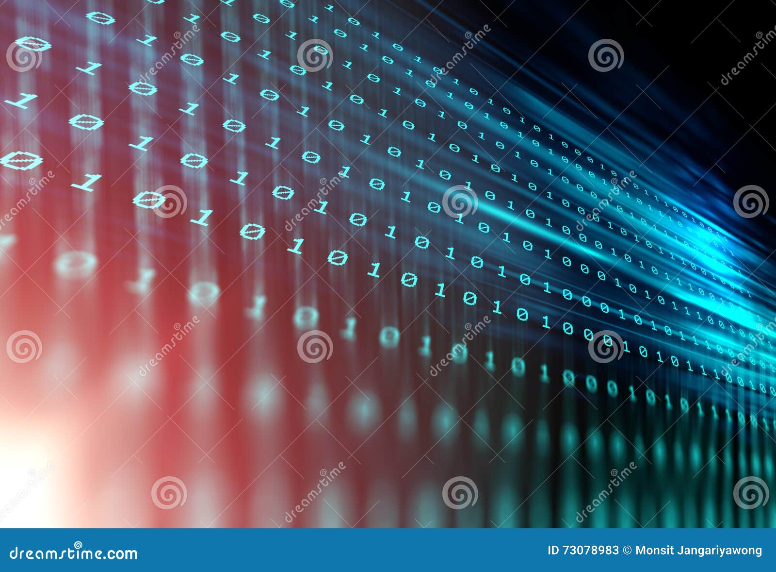 Digital Code Number Abstract Technology Background Stock Illustration ...