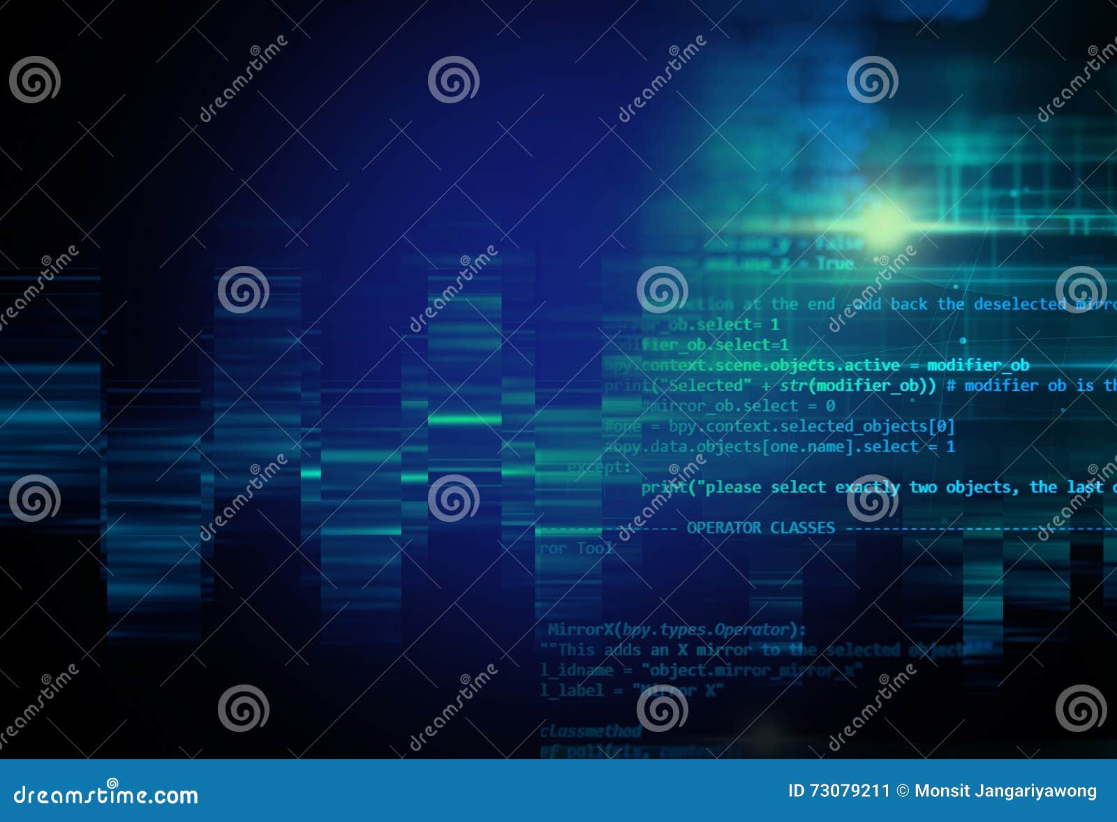 Digital Code Number Abstract Technology Background Stock Illustration ...