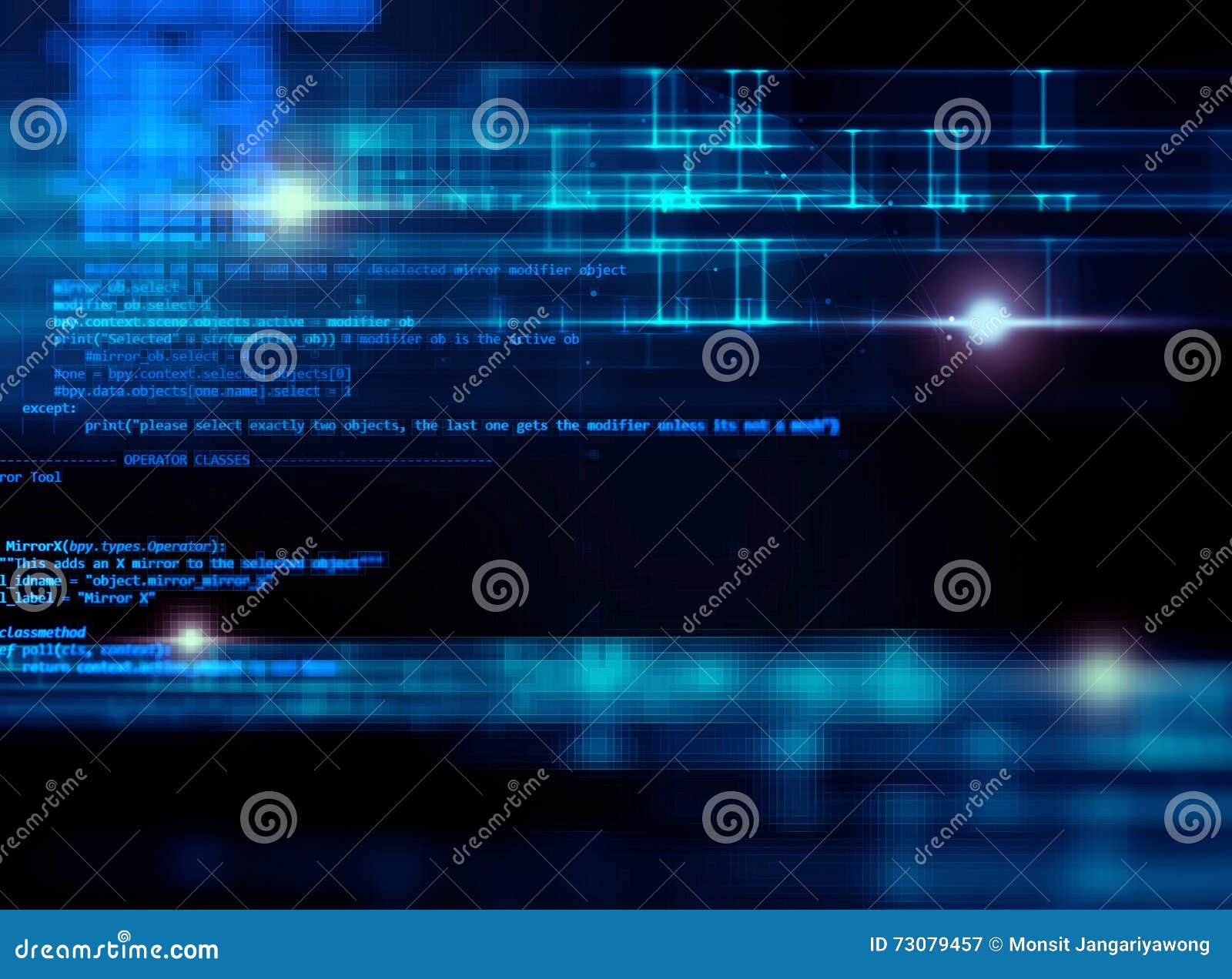 Digital Code Number Abstract Technology Background Stock Illustration ...