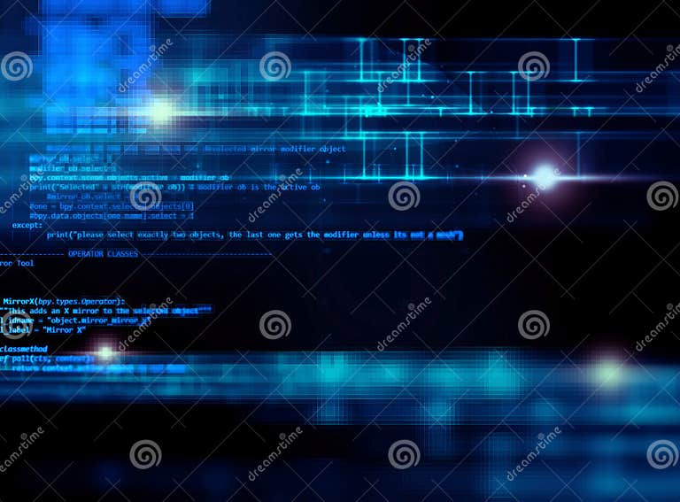 Digital Code Number Abstract Technology Background Stock Illustration ...