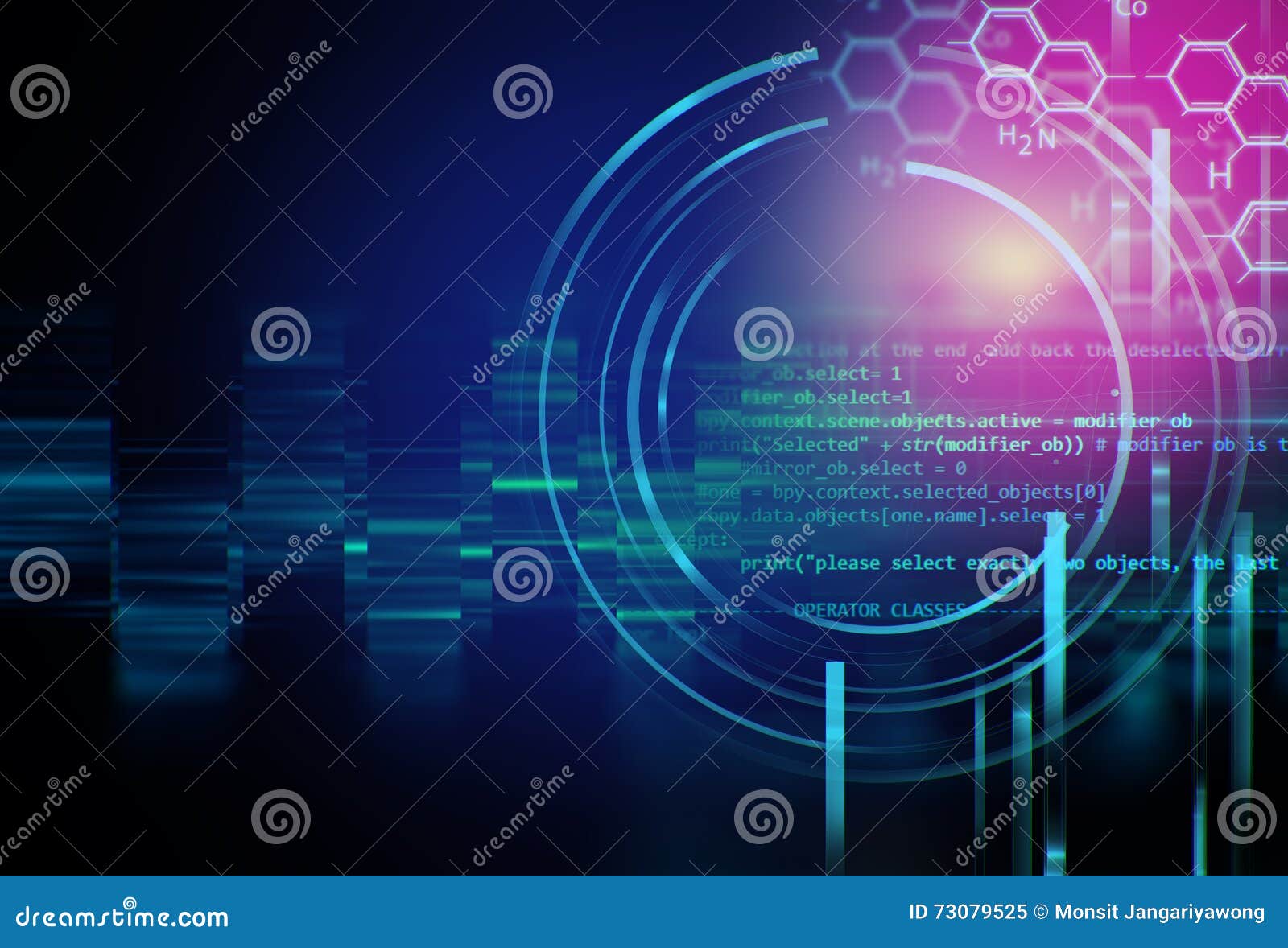 Digital Code Number Abstract Technology Background Stock Illustration ...