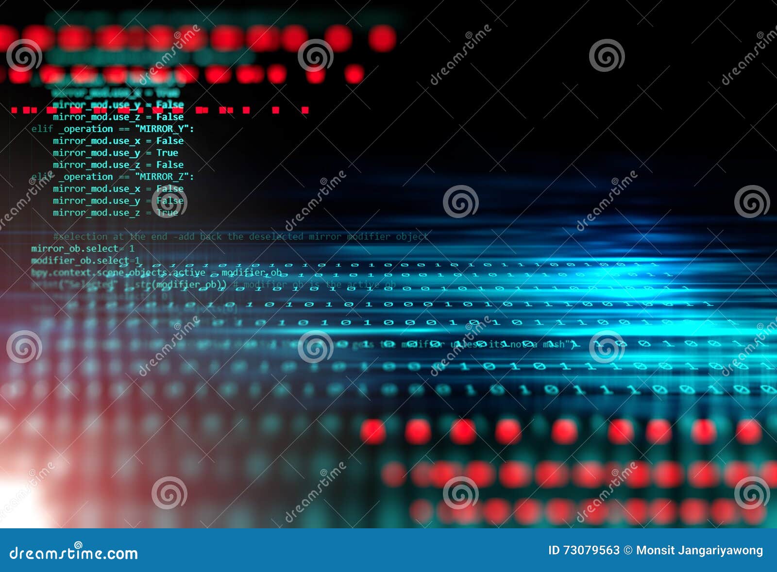 Digital Code Number Abstract Technology Background Stock Illustration ...