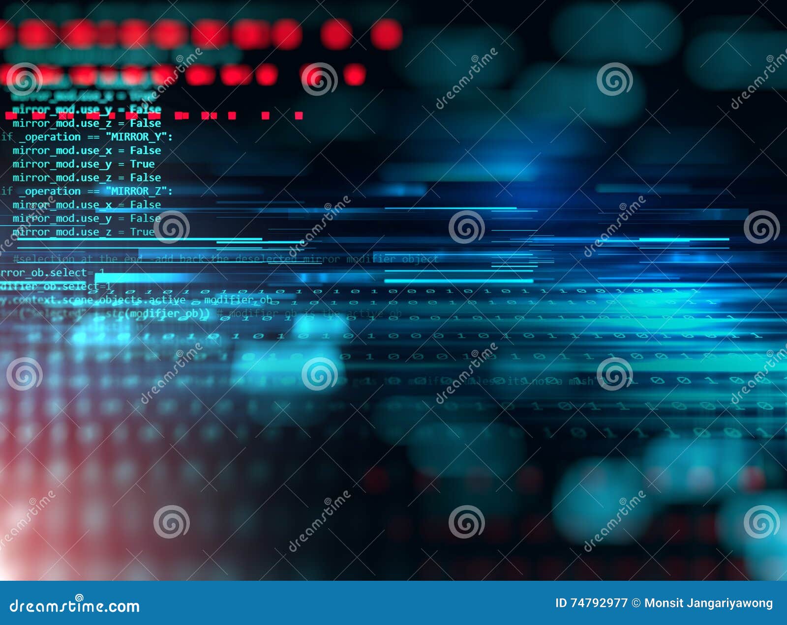 Digital Code Number Abstract Technology Background Stock Illustration ...