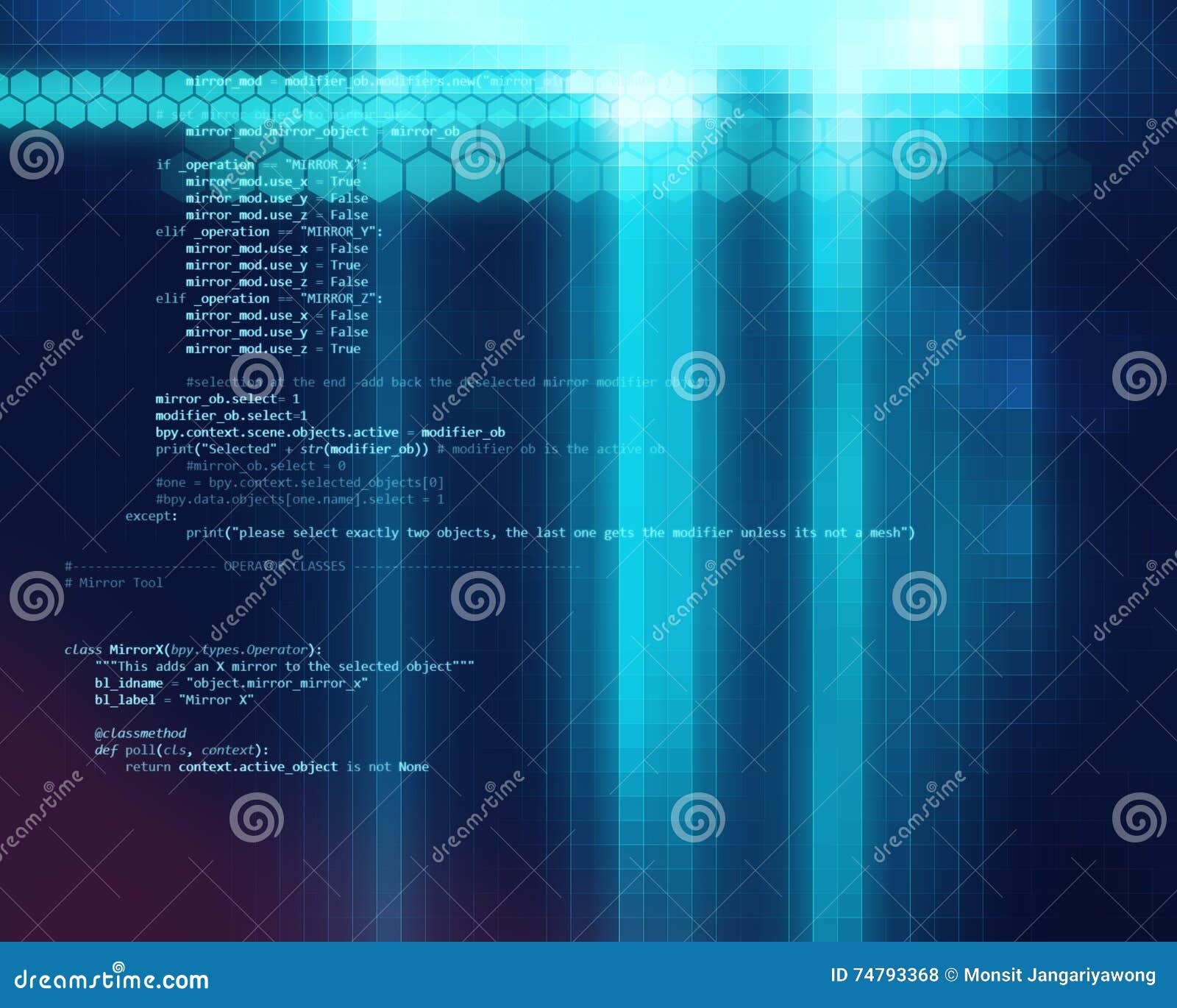 Digital Code Number Abstract Technology Background Stock Illustration ...