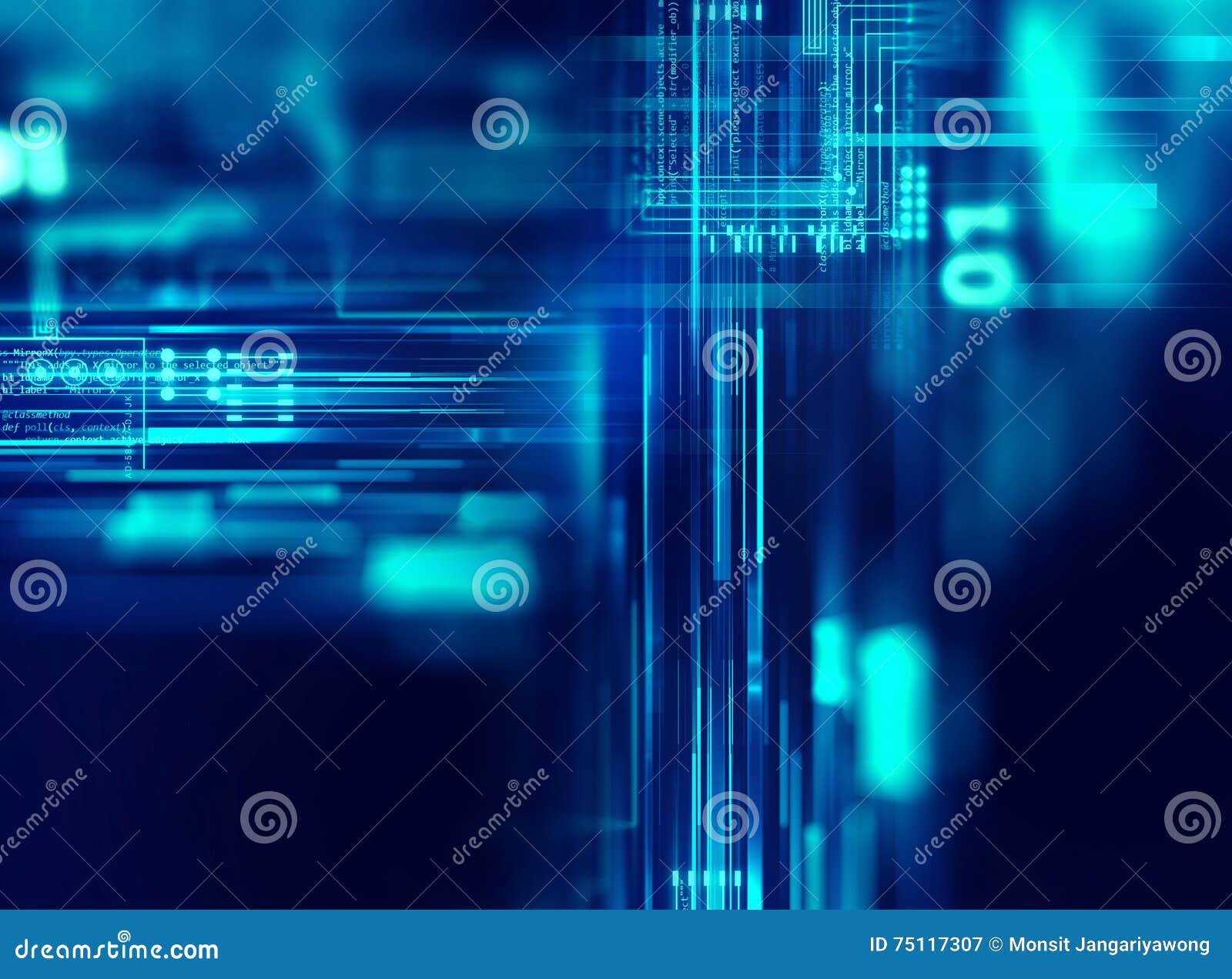 Digital Code Number Abstract Technology Background Stock Illustration ...