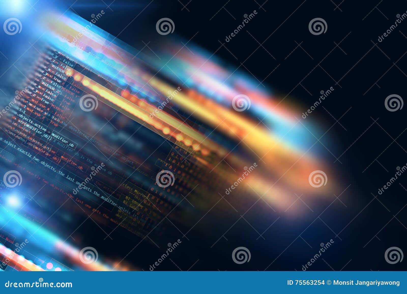 Digital Code Number Abstract Technology Background Stock Illustration ...