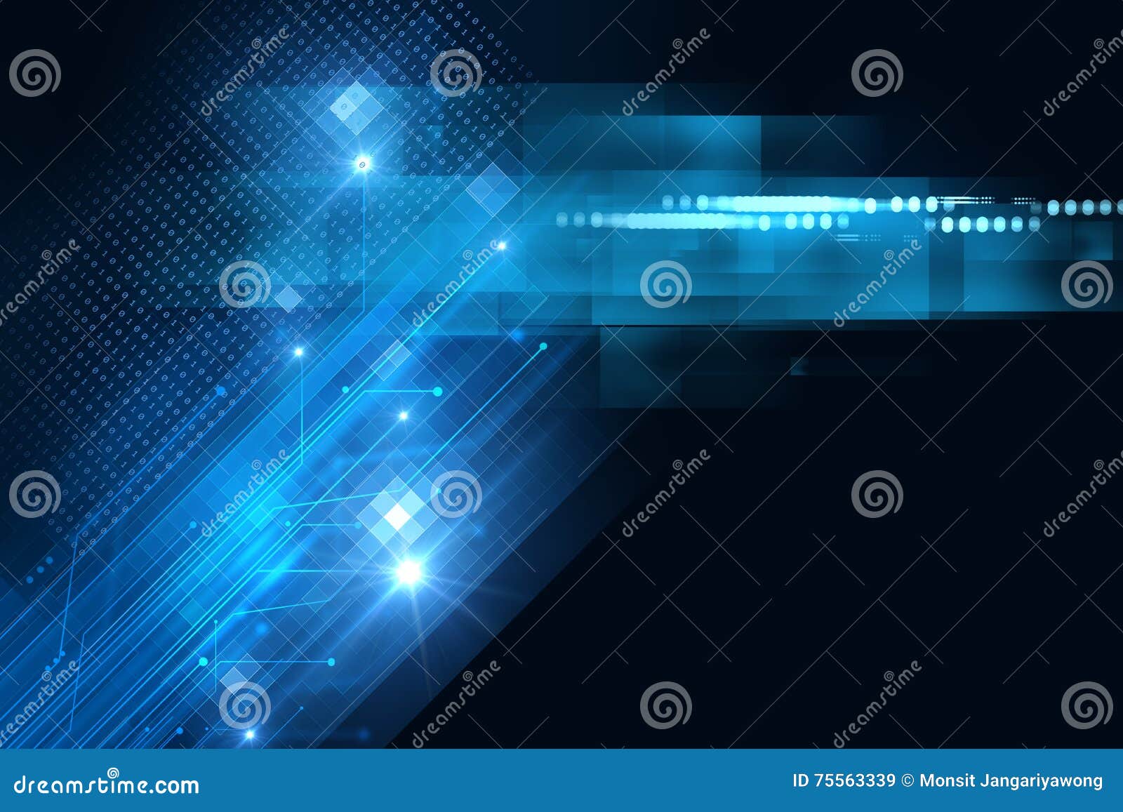 Digital Code Number Abstract Technology Background Stock Illustration ...