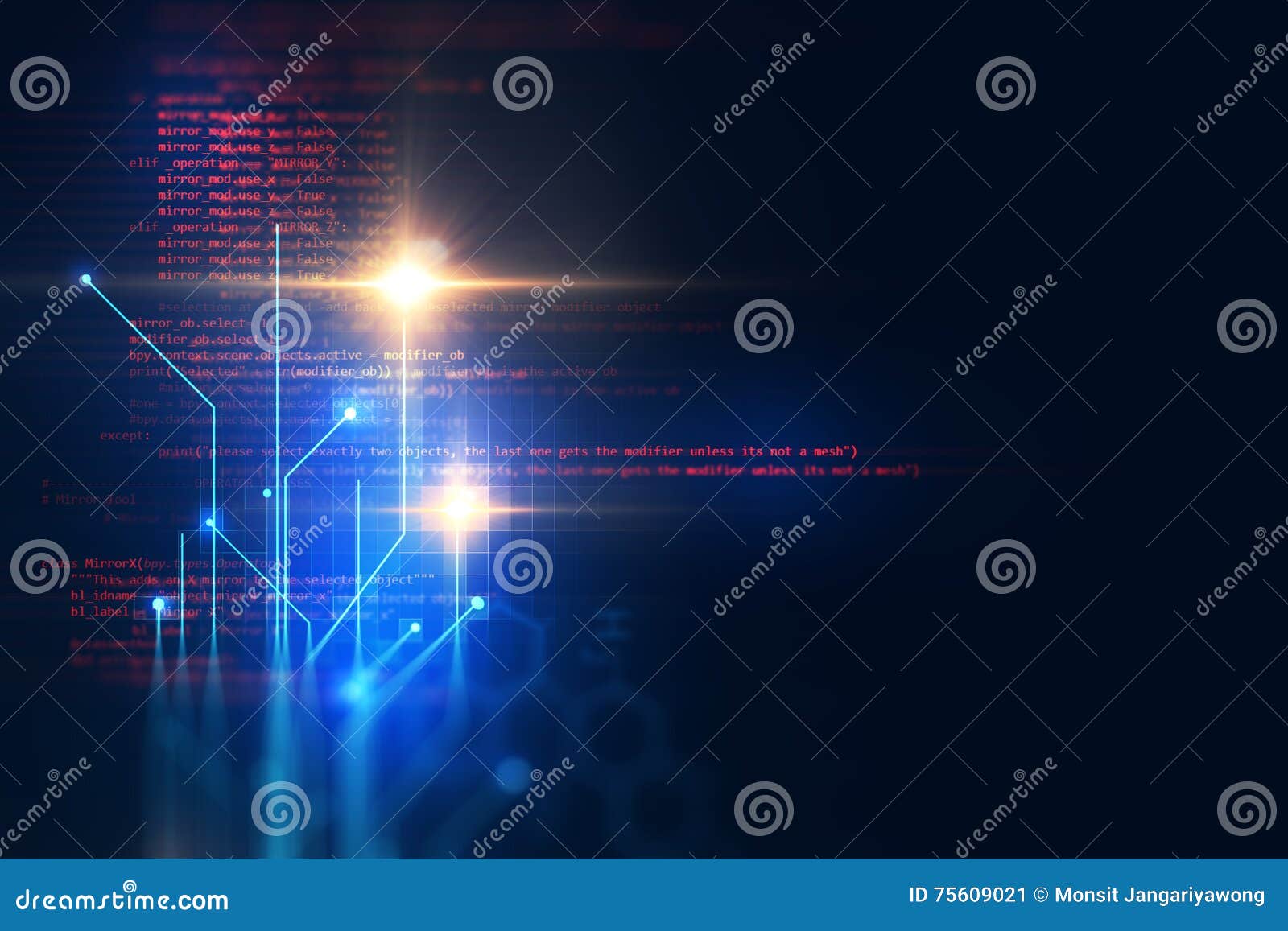 Digital Code Number Abstract Technology Background Stock Illustration ...