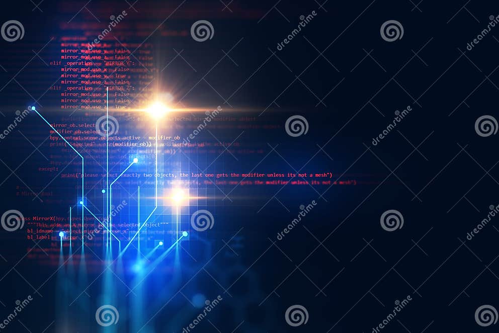Digital Code Number Abstract Technology Background Stock Illustration ...
