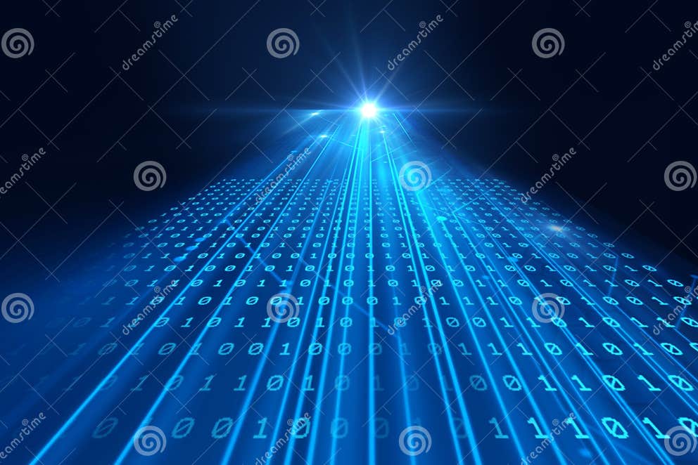 Digital Code Number Abstract Technology Background Stock Illustration ...