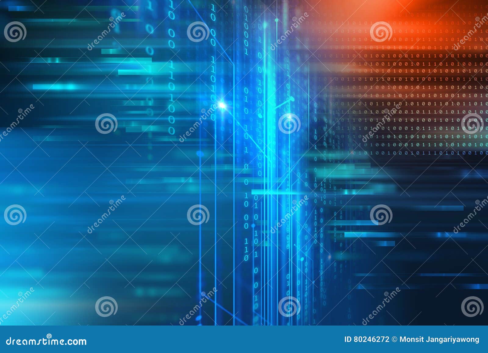 Digital Code Number Abstract Technology Background Stock Illustration - Illustration of black ...