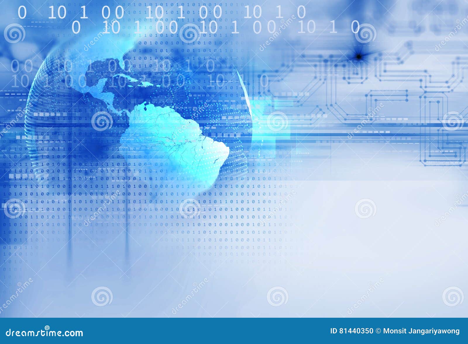 Digital Code Number Abstract Technology Background Stock Illustration ...