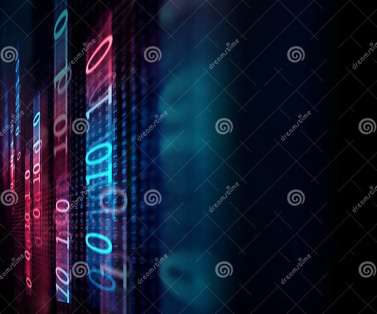Digital Code Number Abstract Technology Background Stock Illustration ...