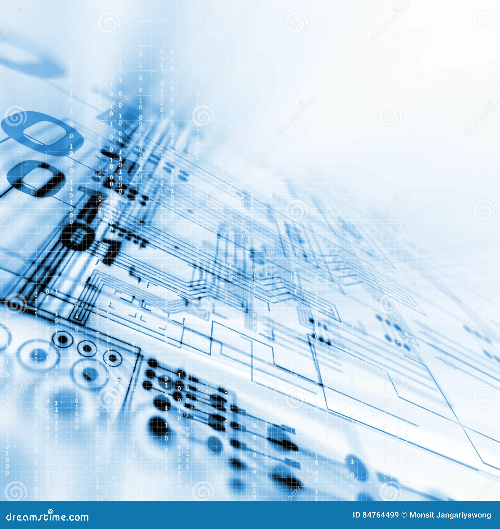 Digital Code Number Abstract Technology Background Stock Illustration ...