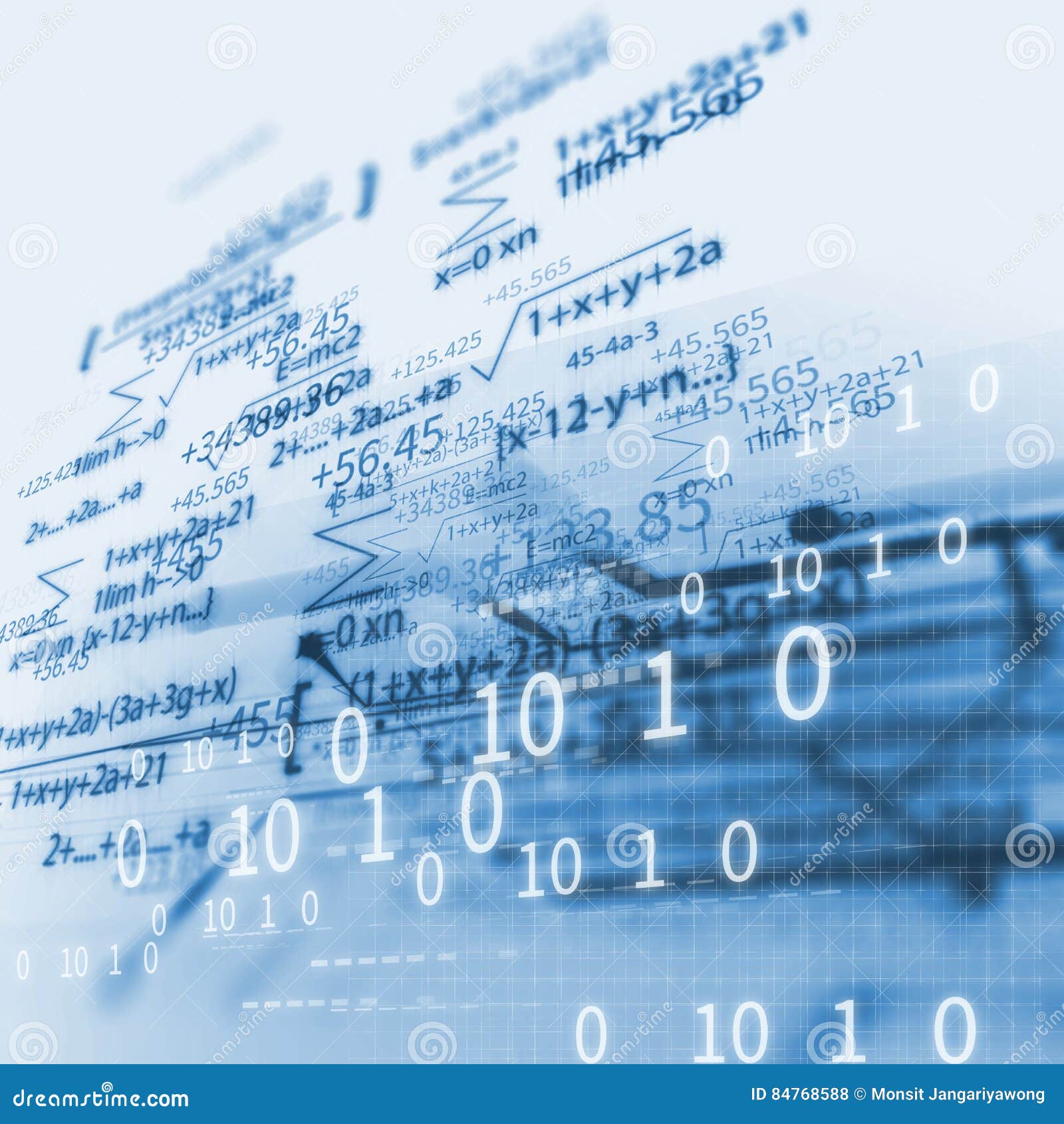 Digital Code Number Abstract Technology Background Stock Illustration ...