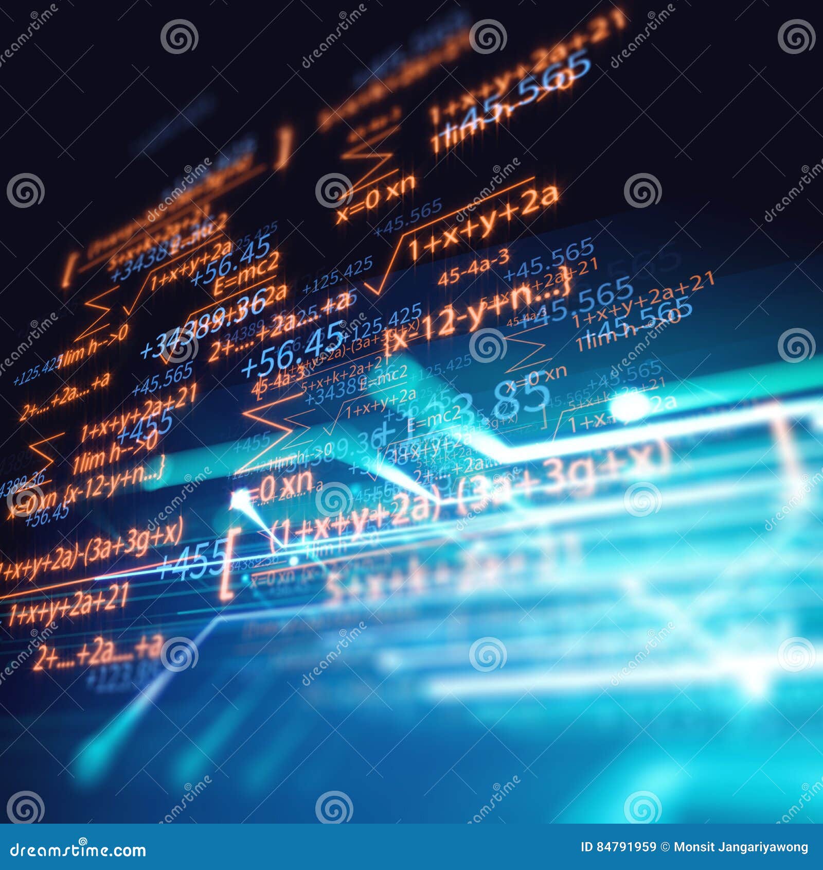 Digital Code Number Abstract Technology Background Stock Illustration ...