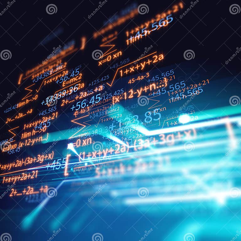 Digital Code Number Abstract Technology Background Stock Illustration ...