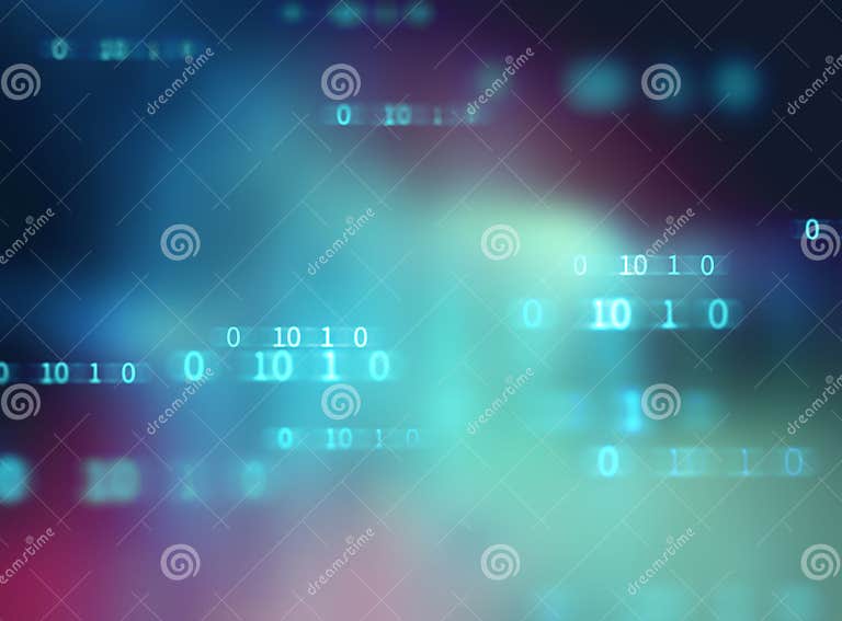 Digital Code Number Abstract Technology Background Stock Illustration ...