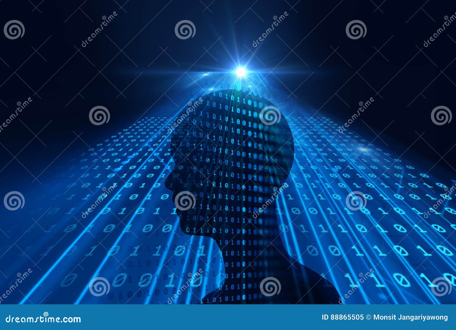 Digital Code Number Abstract Technology Background Stock Illustration ...