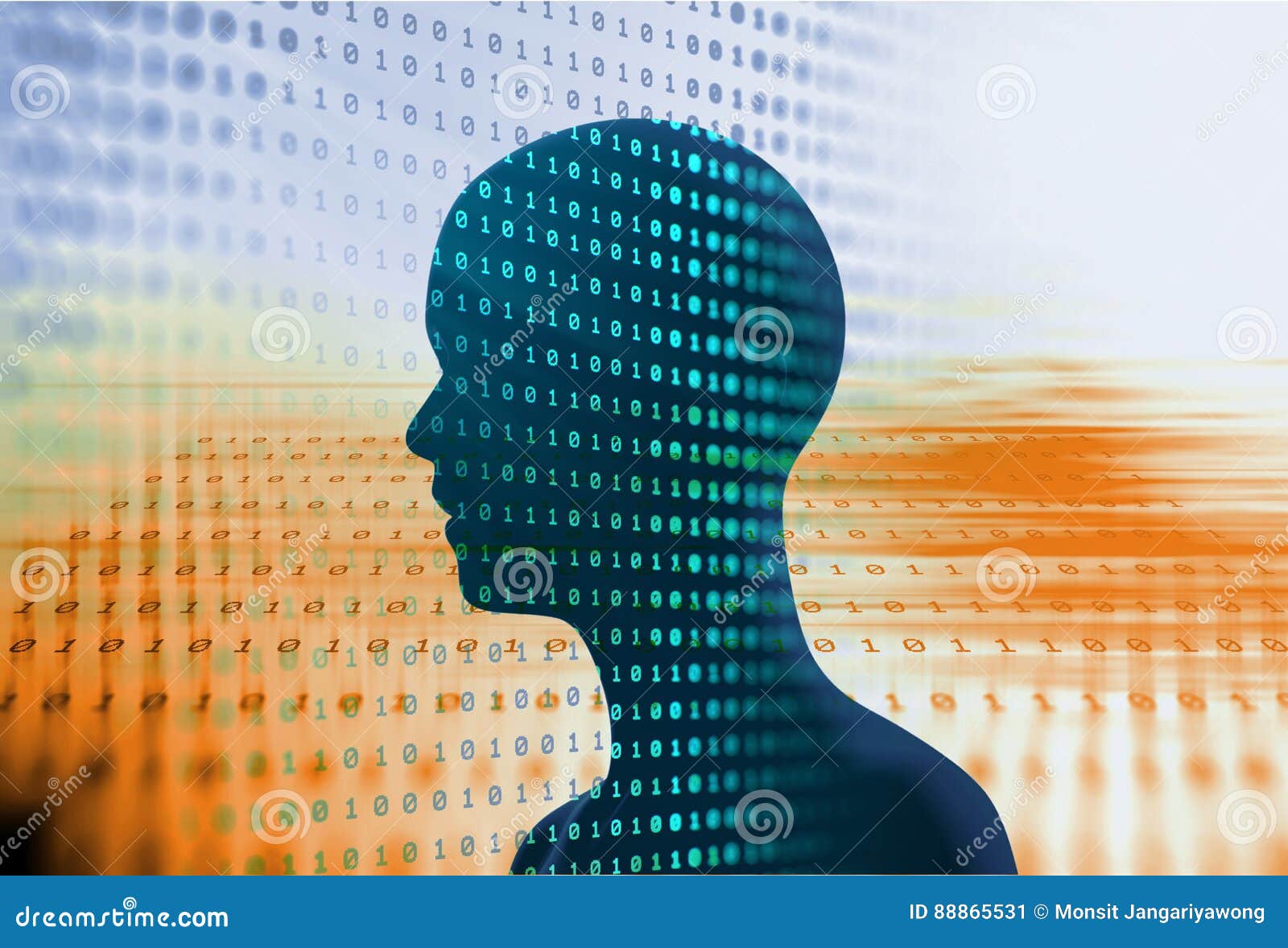 Digital Code Number Abstract Technology Background Stock Illustration ...