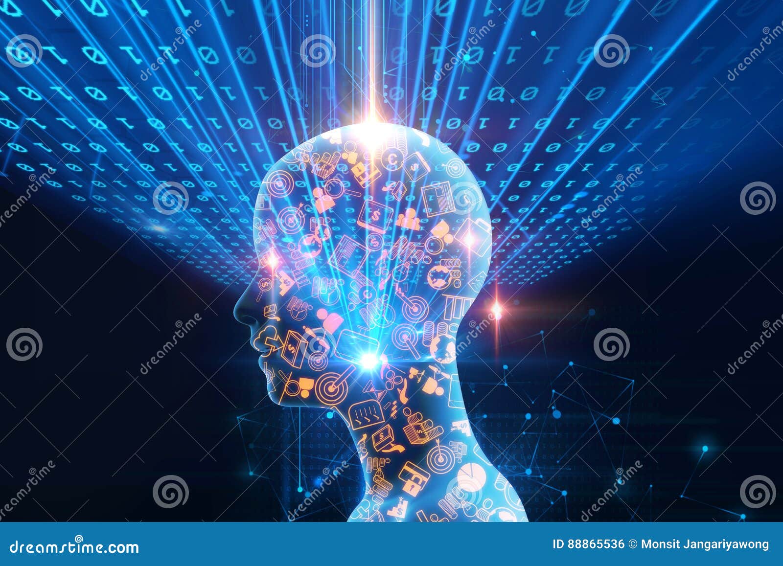 Digital Code Number Abstract Technology Background Stock Illustration ...