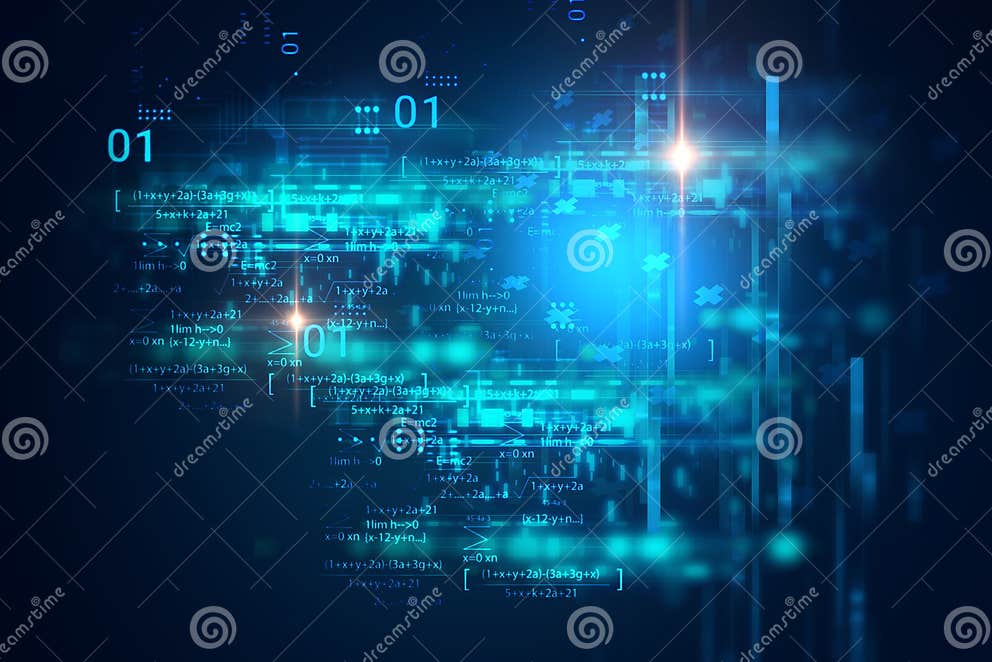 Digital Code Number Abstract Technology Background Stock Illustration ...