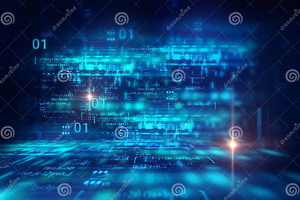Digital Code Number Abstract Technology Background Stock Illustration ...