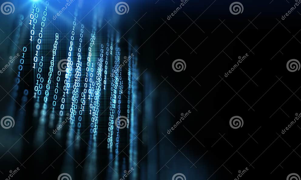 Digital Code Number Abstract Technology Background Stock Illustration ...