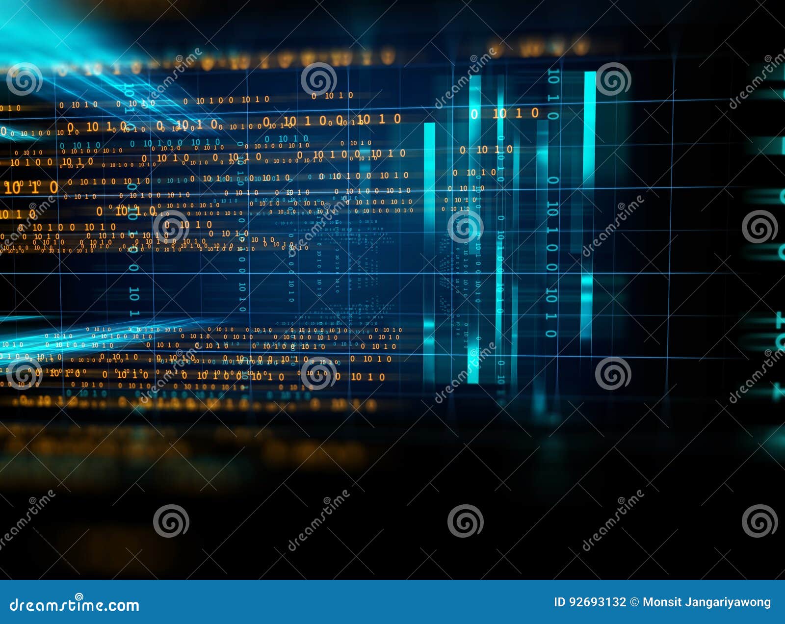Digital Code Number Abstract Technology Background Stock Illustration - Illustration of creative ...