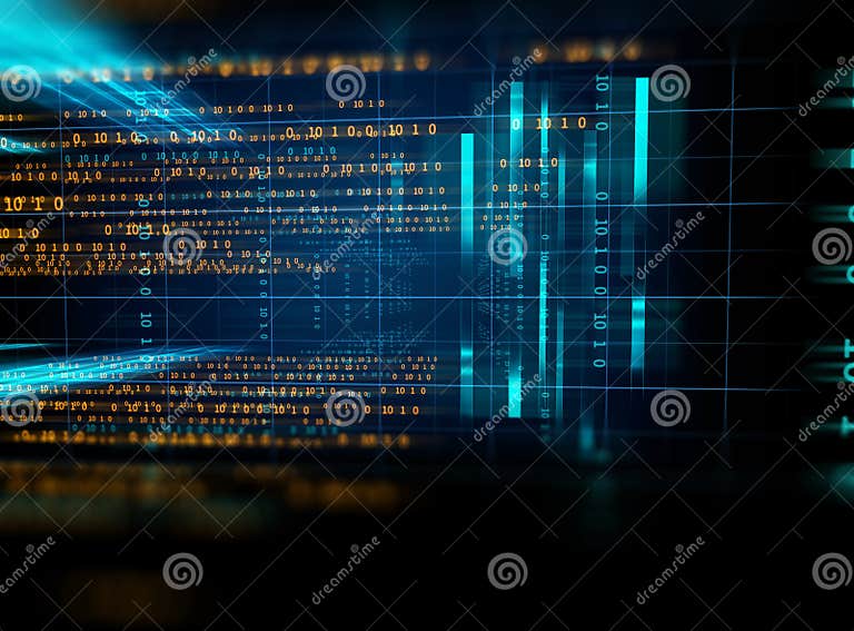 Digital Code Number Abstract Technology Background Stock Illustration ...