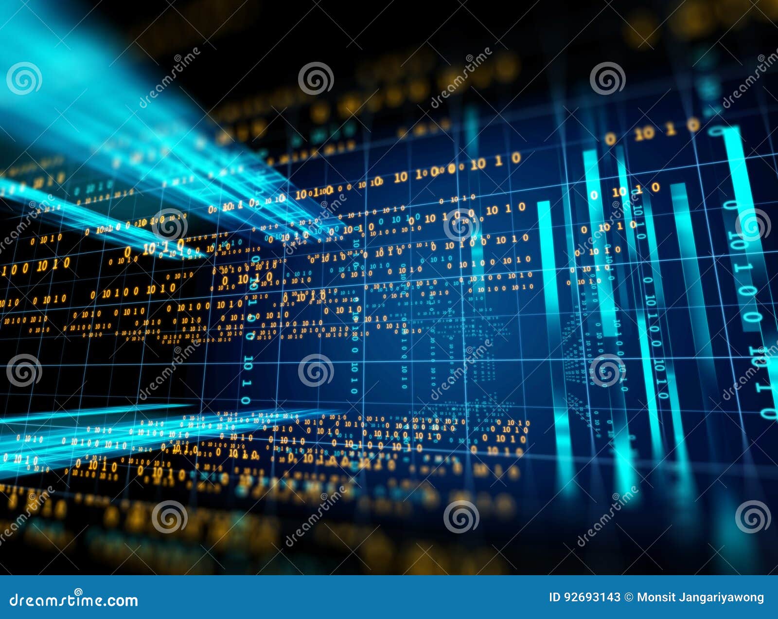 Digital Code Number Abstract Technology Background Stock Illustration ...