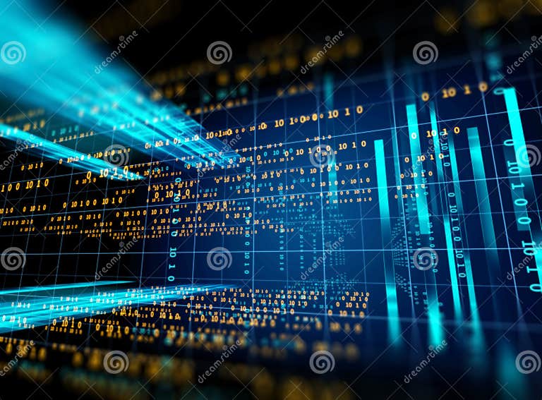Digital Code Number Abstract Technology Background Stock Illustration ...