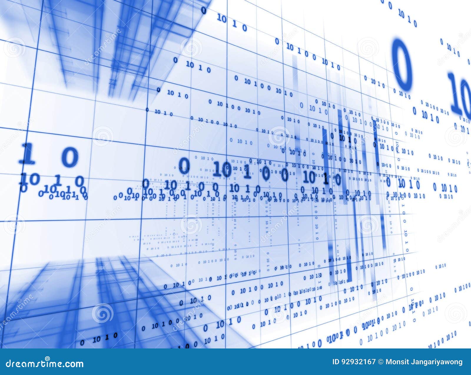 Digital Code Number Abstract Technology Background Stock Illustration ...