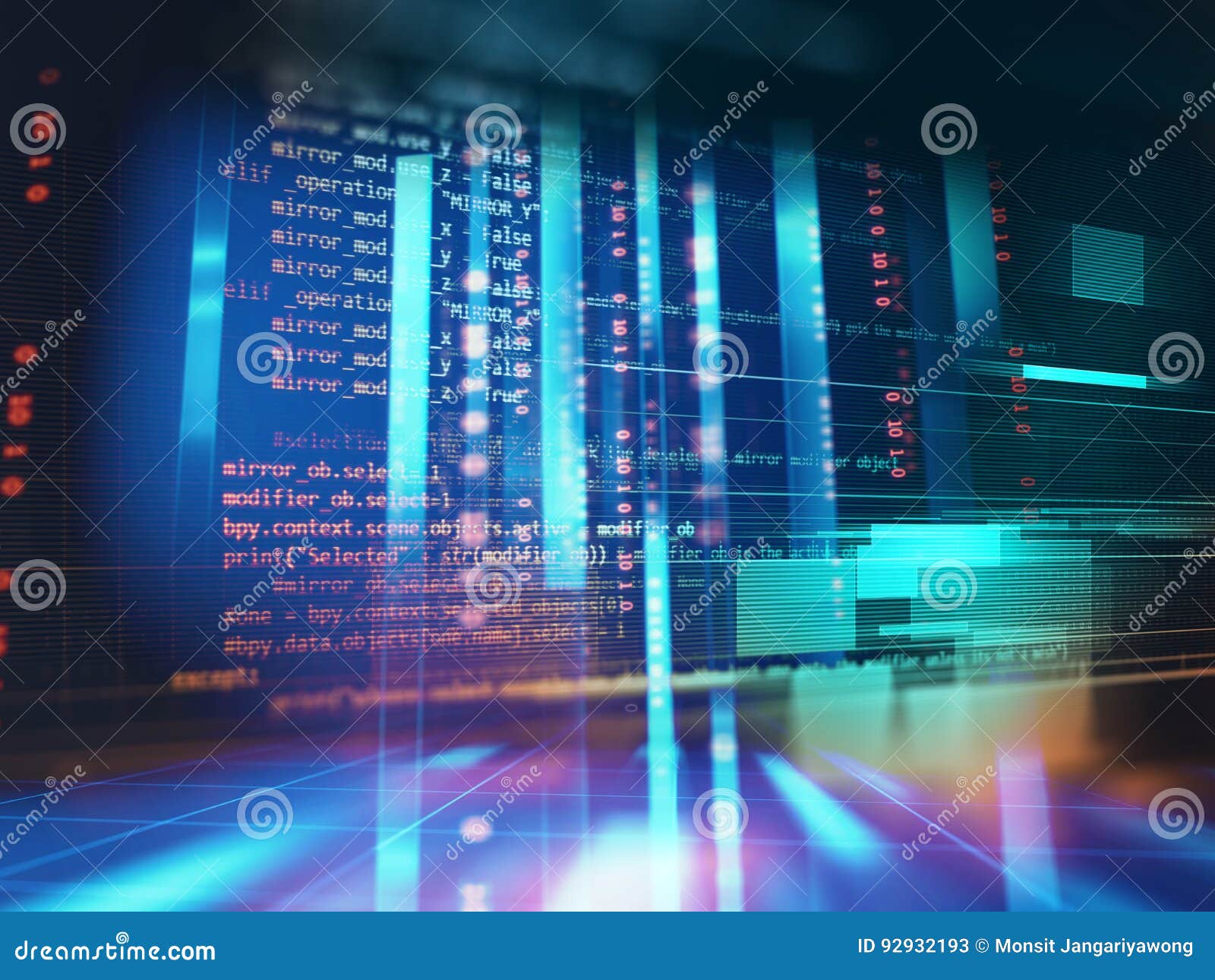 Digital Code Number Abstract Technology Background Stock Illustration ...