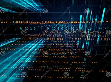 Digital Code Number Abstract Technology Background Stock Illustration ...