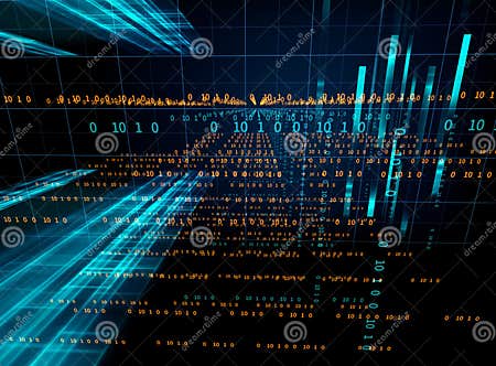 Digital Code Number Abstract Technology Background Stock Illustration ...