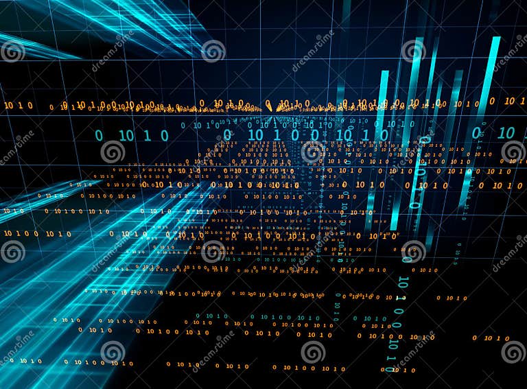 Digital Code Number Abstract Technology Background Stock Illustration ...