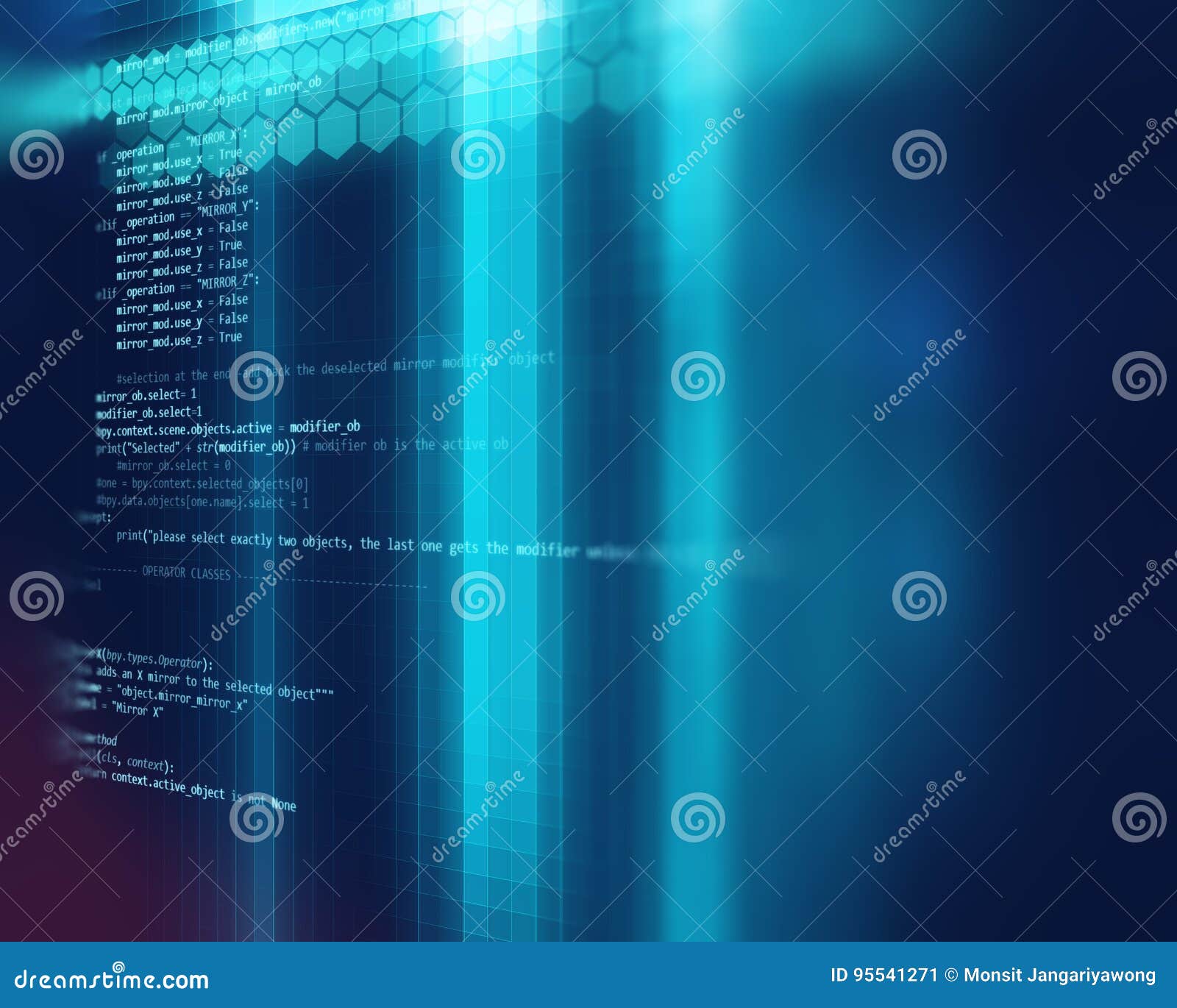 Digital Code Number Abstract Technology Background Stock Illustration ...