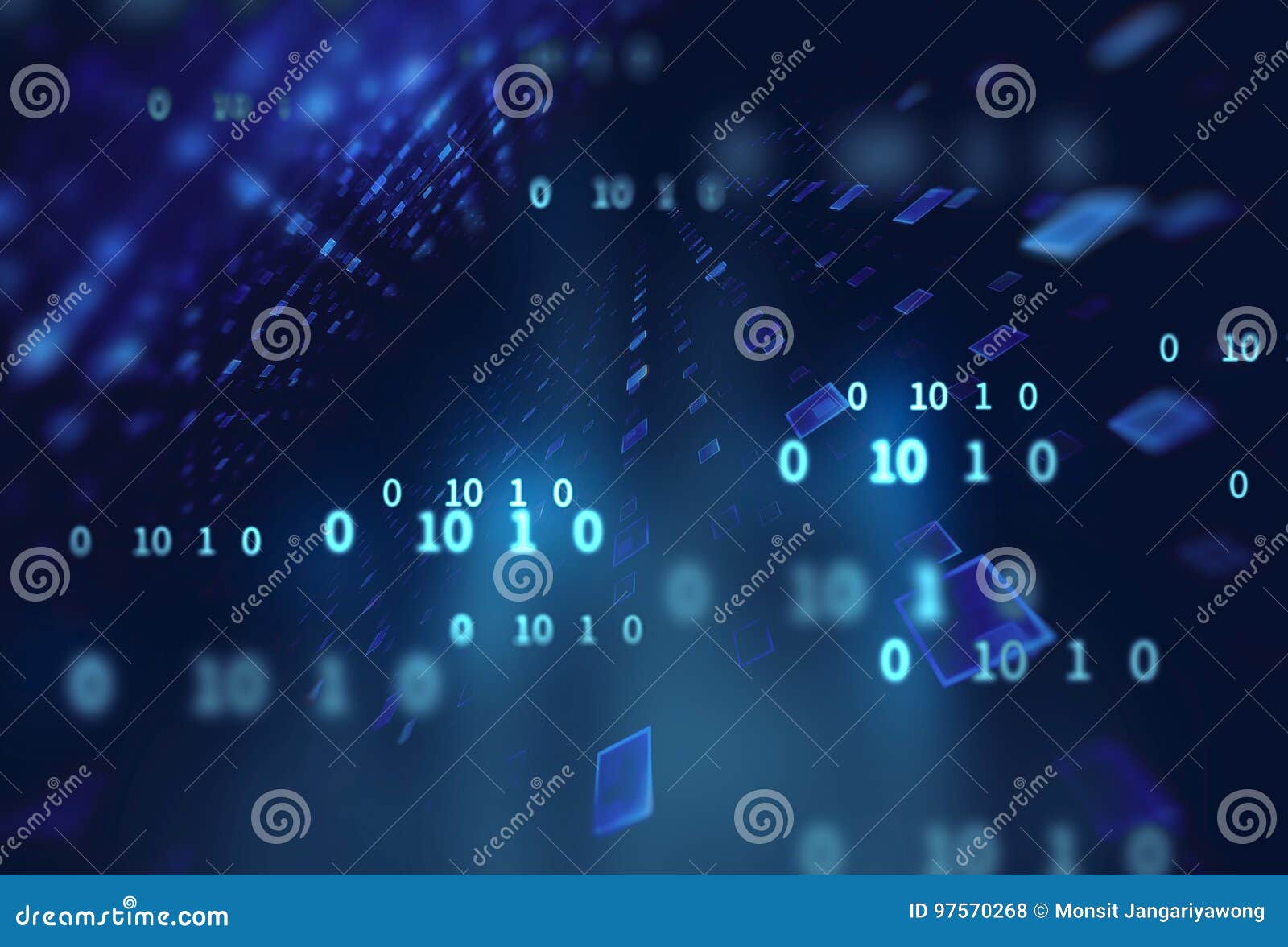 Digital Code Number Abstract Technology Background Stock Illustration ...