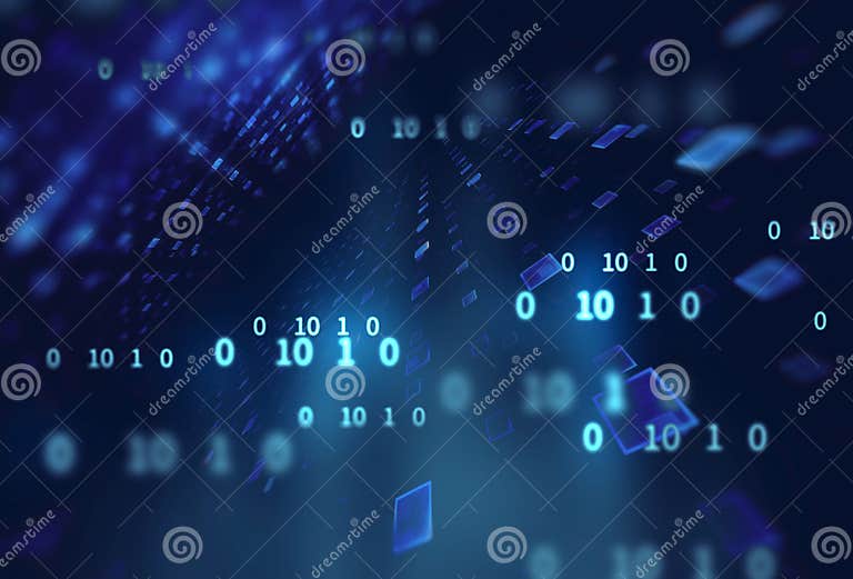 Digital Code Number Abstract Technology Background Stock Illustration ...