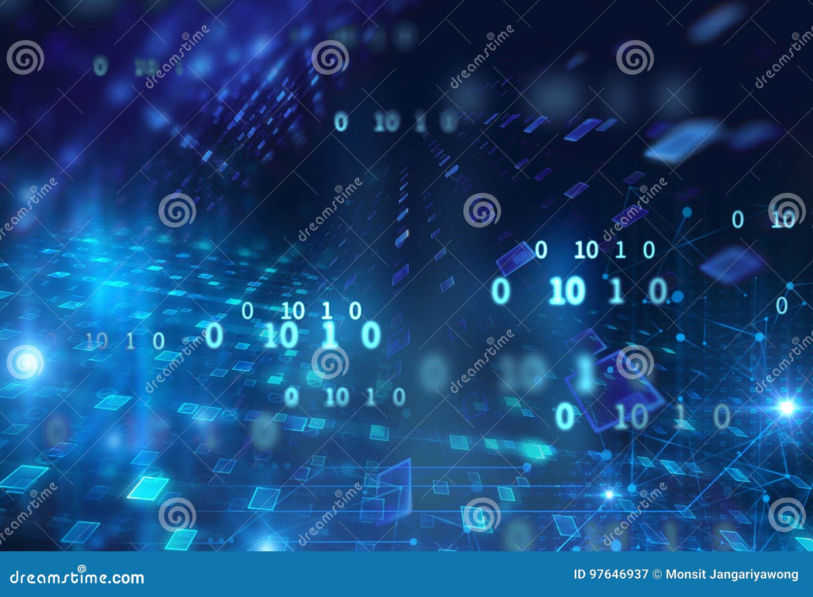 Digital Code Number Abstract Technology Background Stock Illustration ...