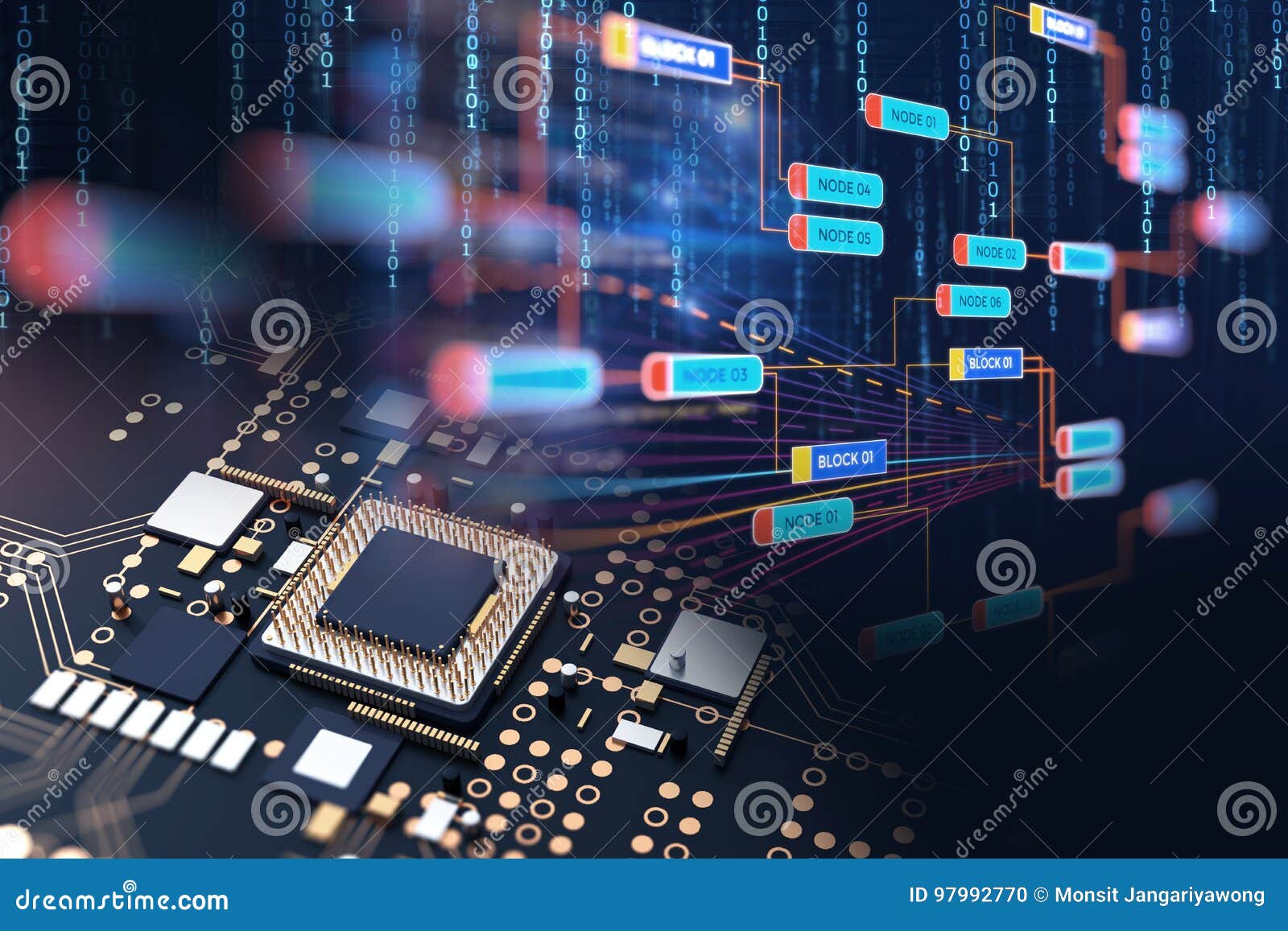 Digital Code Number Abstract Technology Background Stock Illustration ...