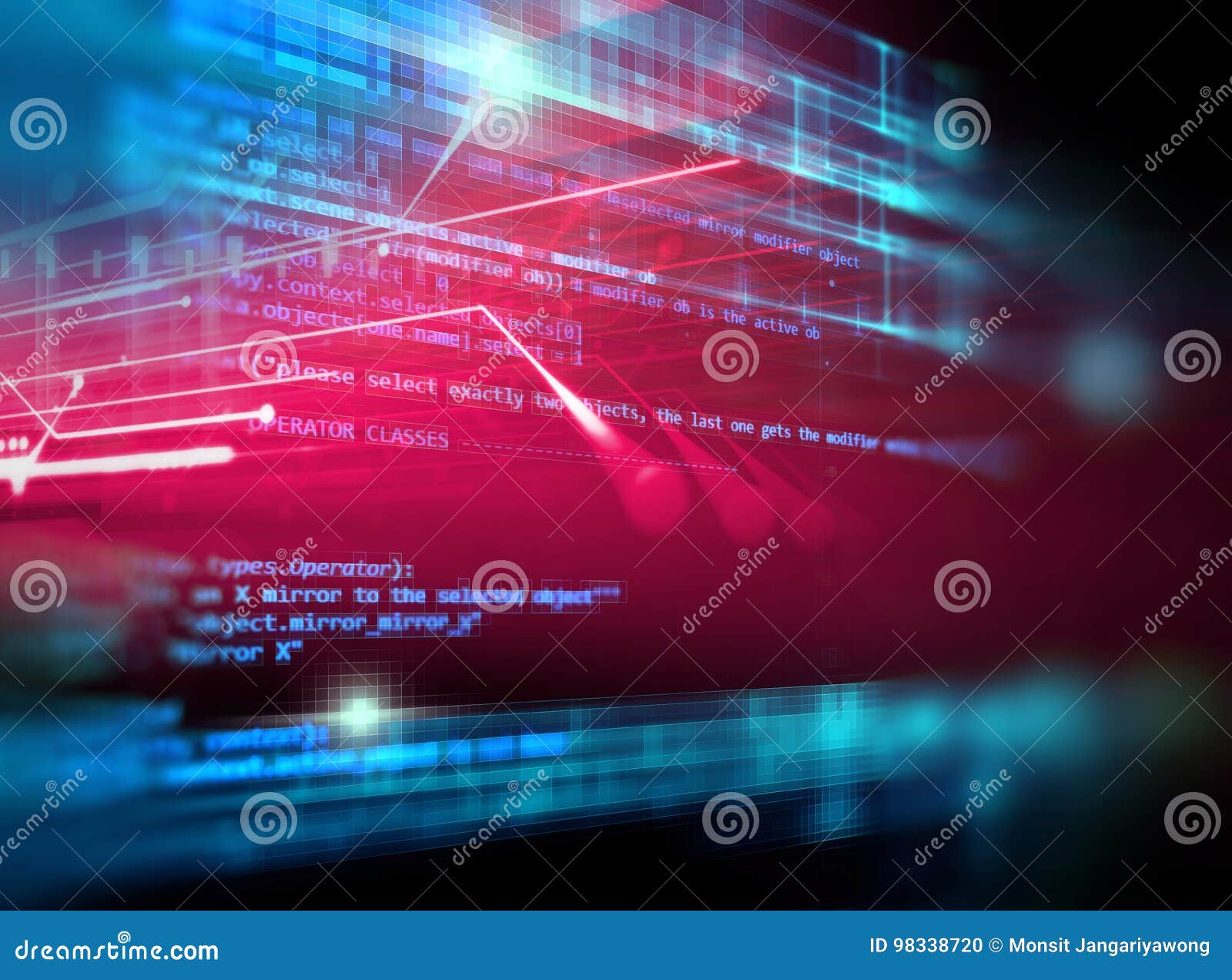 Digital Code Number Abstract Technology Background Stock Illustration ...