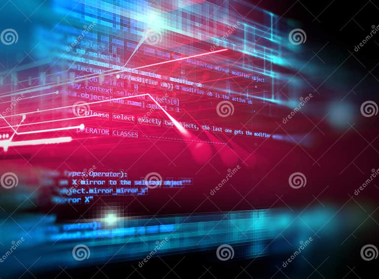 Digital Code Number Abstract Technology Background Stock Illustration ...