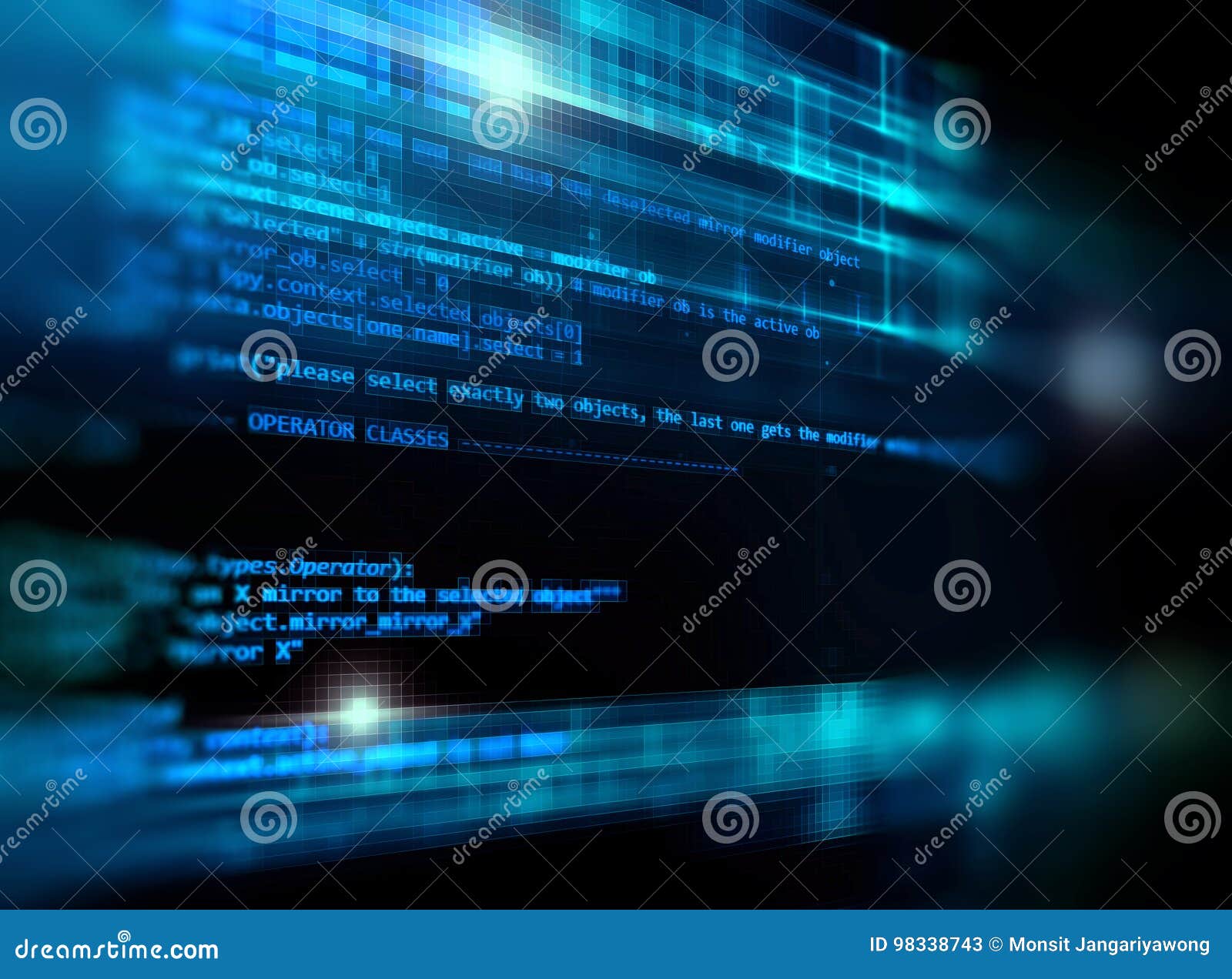 Digital Code Number Abstract Technology Background Stock Illustration ...