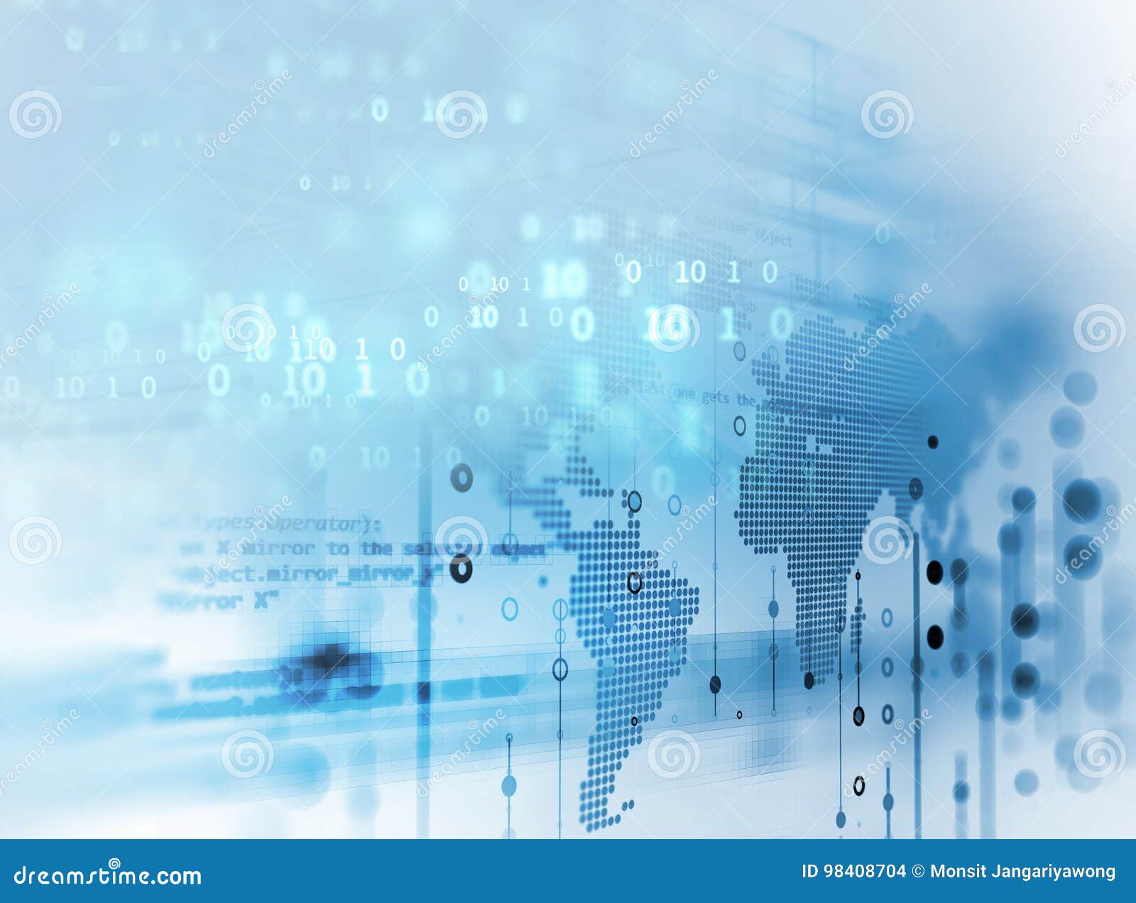 Digital Code Number Abstract Technology Background Stock Illustration ...